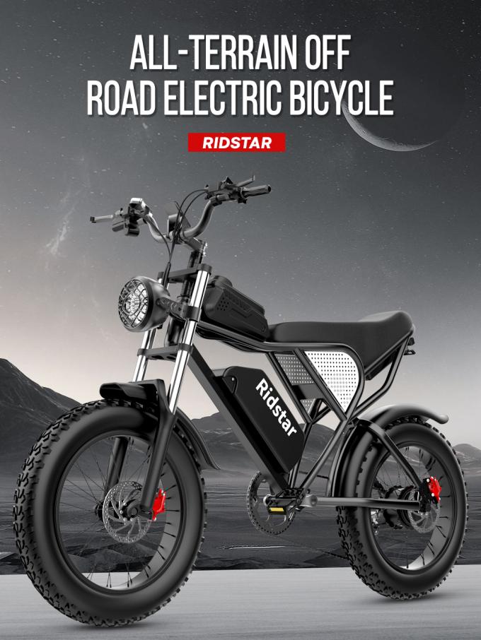 Adults 20 Inch Ridstar Electric Bike 1000W 25MPH 7 Speed Electric Bicycle