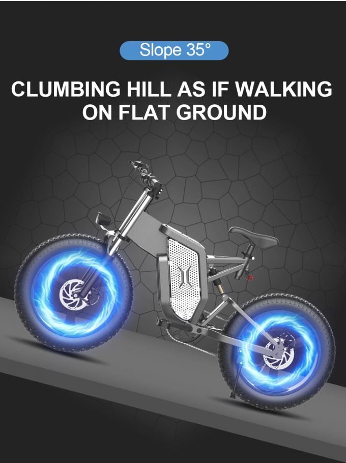 Trendy 1000w 48v 14ah Fat Tire Electric Mountain Bike With Rear Hub Motor